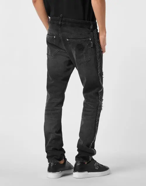 Philipp Plein 5-pocket Super Straight Cut Jeans Stars