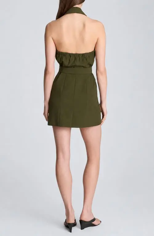 KENNETH COLE COLLECTION Belted Halter Dress