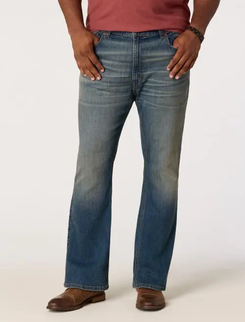 TRUE NATION BY DXL Big & Tall Western-inspired Bootcut Jeans