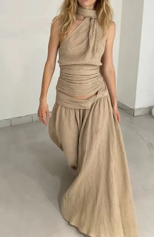 SAEMDI Sahara Asymmetric Maxi Skirt