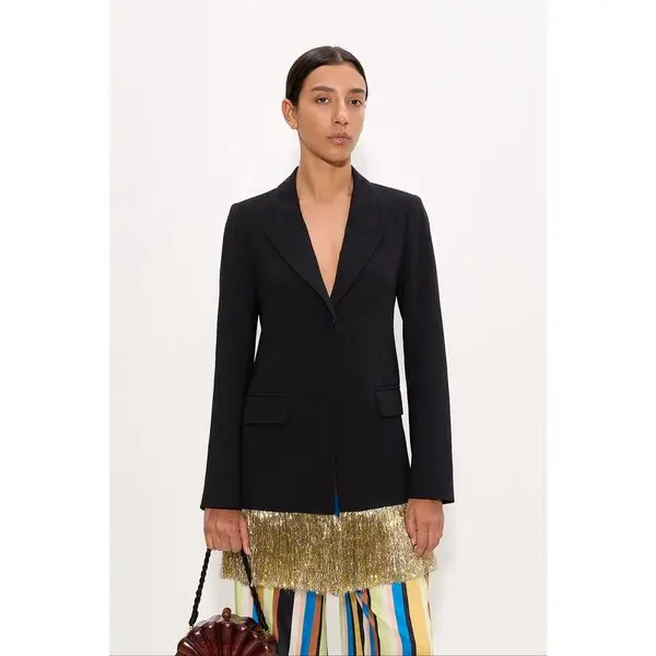 SIMONMILLER Odette Crepe Fringe Blazer