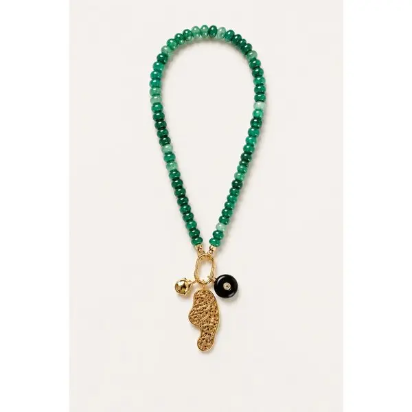 DANIELA MILLAN JEWELRY Riviera Sculptural Charm Necklace - Green