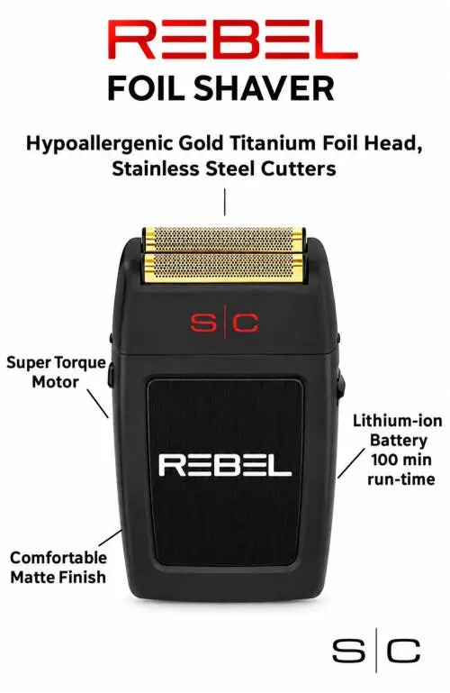 STYLECRAFT Rebel Gold Titanium Foil Shaver