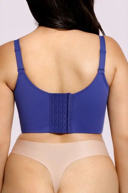 SHAPELLX Underwire Push-up Longline Back Smoothing T-shirt Bra - Berry