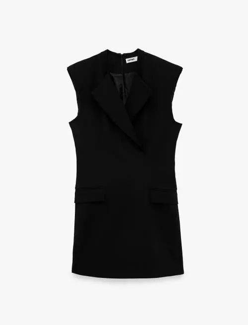 Koton Sleeveless Notched Collar Mini Blazer Dress