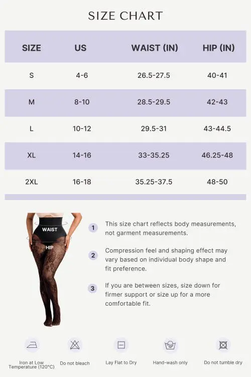 SHAPELLX High Waist Floral Lace Tummy Smoothing Sheer Shaping Tights - Red