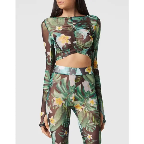 Philipp Plein Cropped T-shirt Ls Hawaii