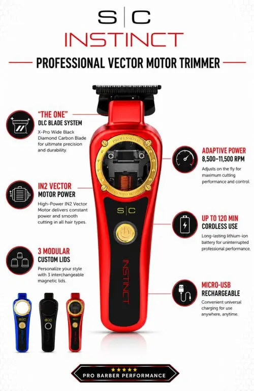 STYLECRAFT Instinct Professional Cordless Hair Trimmer