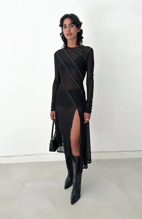 SAEMDI Rue Sheer Mesh Dress
