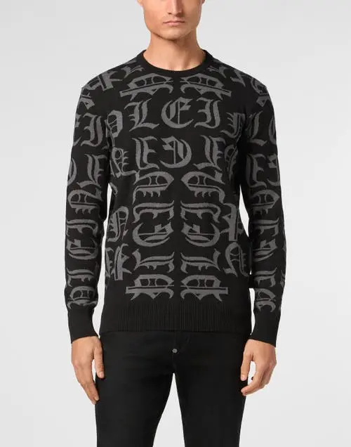 Philipp Plein Pullover Round Neck Gothic Plein