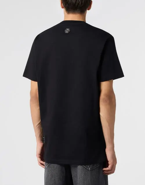 Philipp Plein Round Neck T-shirt Teddy Car Stones