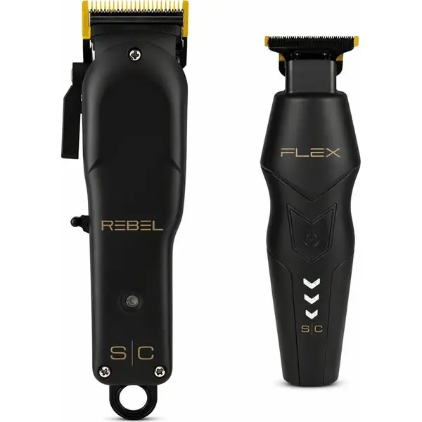 STYLECRAFT Flex Trimmer And Rebel Clipper Super Set - Black