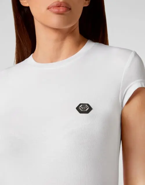 Philipp Plein T-shirt Round Neck Sexy Pure Fit Hexagon