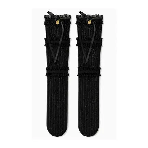 ADIBA Ribbon Lace Socks - Black