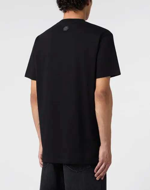 Philipp Plein Round Neck T-shirt Dollar Signature - Black