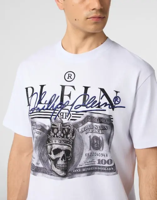 Philipp Plein Round Neck T-shirt Dollar Signature