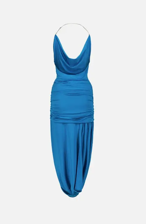 SAEMDI Romy Draped Midi Halterneck Dress