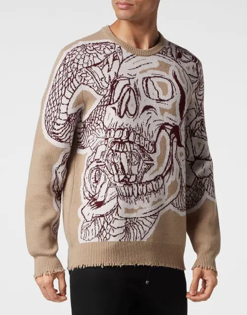 Philipp Plein Pullover Round Neck Skull