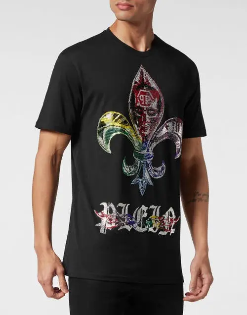 Philipp Plein T-shirt Round Neck Chrome - Black/multicolored