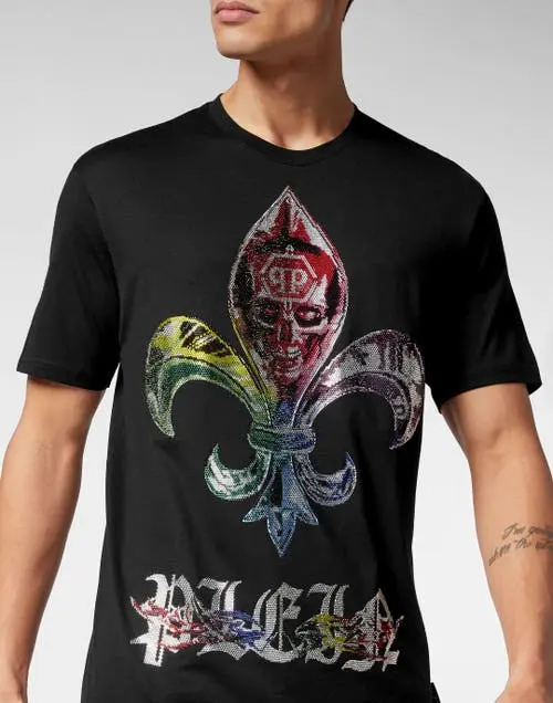 Philipp Plein T-shirt Round Neck Chrome