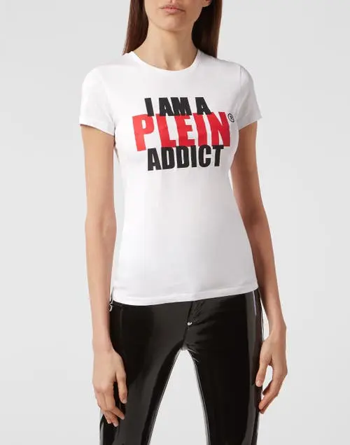 Philipp Plein T-shirt Round Neck Ss Statement - White
