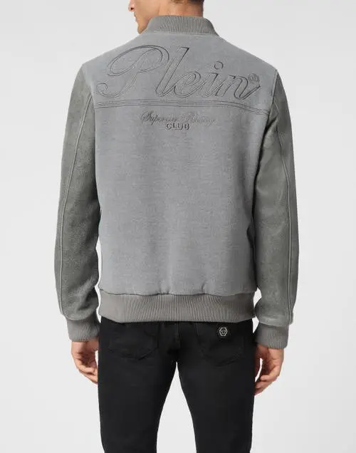Philipp Plein College Bomber Jacket Ls Plein Club