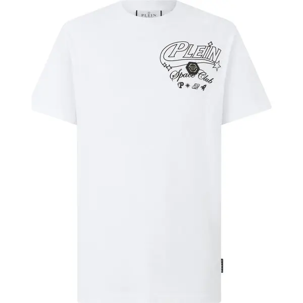 Philipp Plein Round Neck T-shirt Space Club Logo