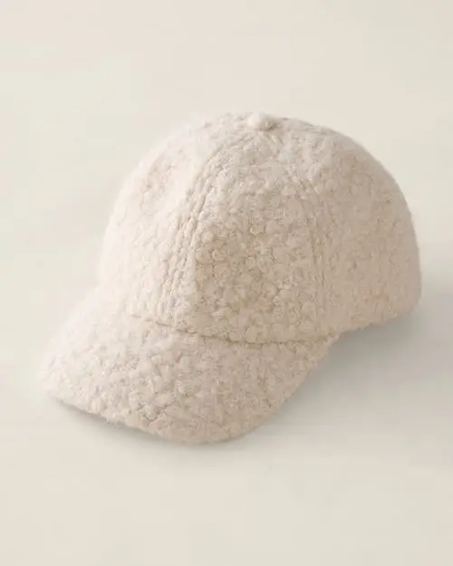 HAVEN WELL WITHIN Boucle Baseball Cap - Ivory