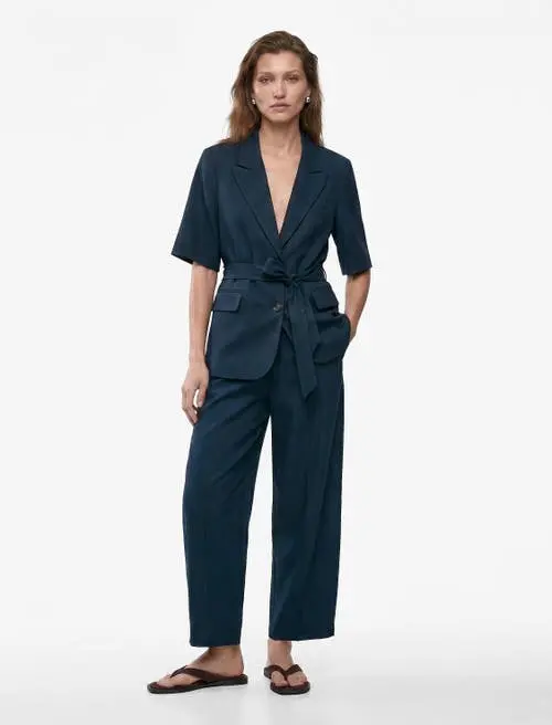 Koton High Rise Wide Leg Barrel Pants