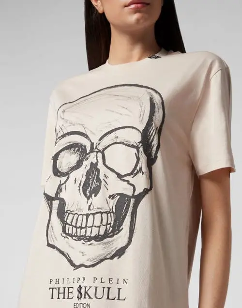 Philipp Plein T-shirt Round Neck Ss Print Skull