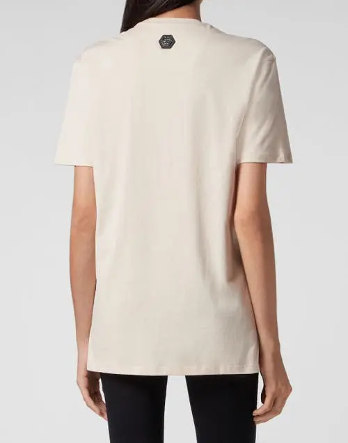 Philipp Plein T-shirt Round Neck Ss Print Skull