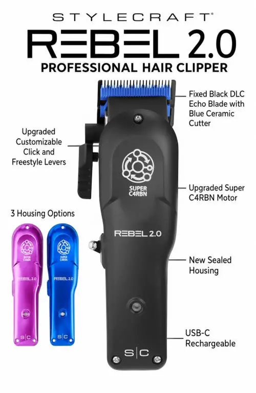 STYLECRAFT Rebel 2.0 Professional Cordless Hair Clipper