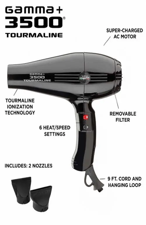 GAMMA + 3500 Professional Tourmaline Hair Dryer