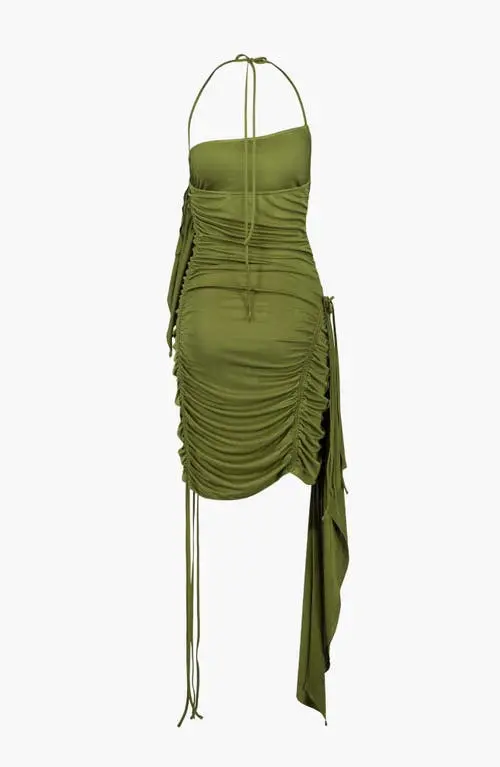 SAEMDI Mary Drawstring Halterneck Dress