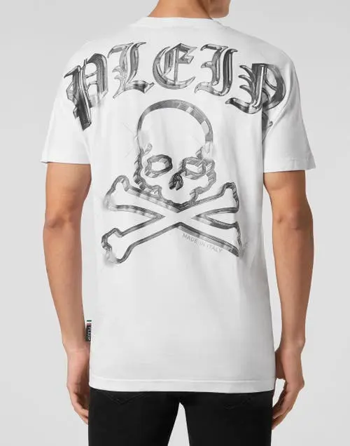 Philipp Plein T-shirt Round Neck Ss Kimono Cut Skull&amp;bones