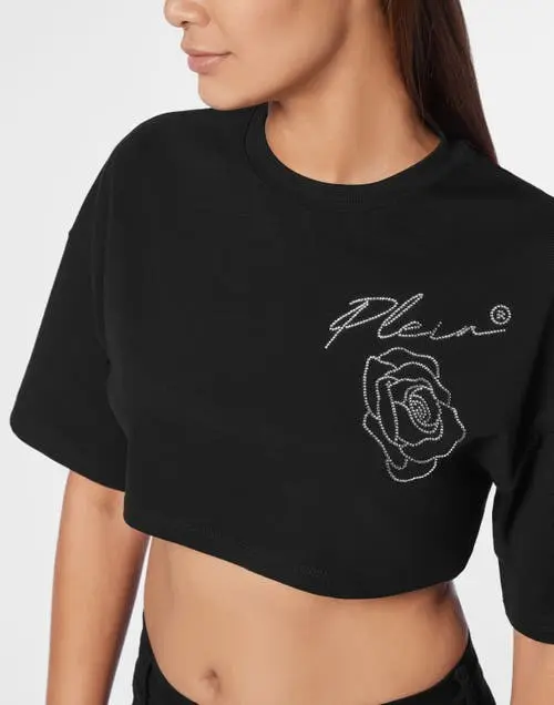 Philipp Plein T-shirt Round Neck Roses