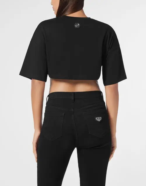 Philipp Plein T-shirt Round Neck Roses