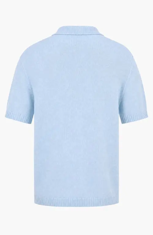 MODENAIRE Open Collar Short Sleeve Knit Polo