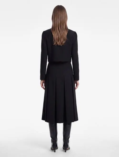 Koton Mandarin Collar Long Sleeve Crop Napoleon Jacket