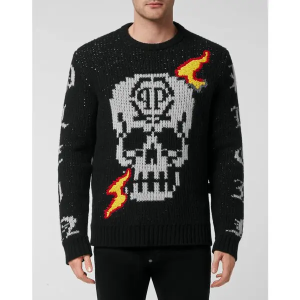 Philipp Plein Pullover Round Neck - Black