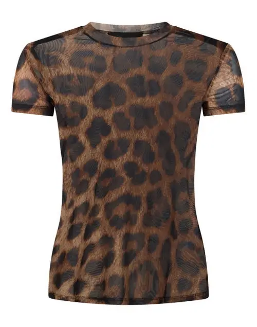 Philipp Plein Tulle Sexy Pure Fit T-shirt - Leopard