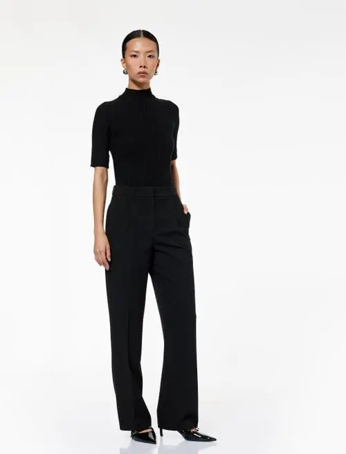 Koton Mid Rise Pleated Tailored Trousers With Pocket