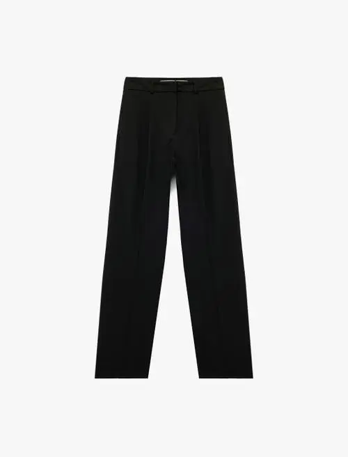 Koton Mid Rise Pleated Tailored Trousers With Pocket