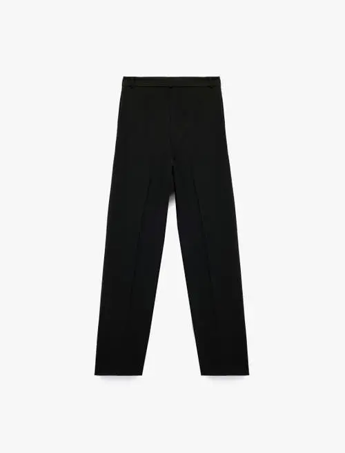 Koton Mid Rise Pleated Tailored Trousers With Pocket