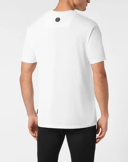 Philipp Plein T-shirt Round Neck Ss Coursive Border