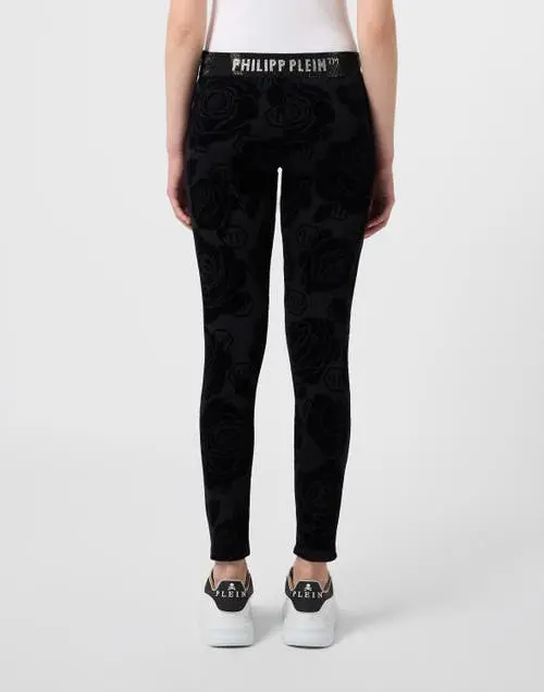 Philipp Plein Leggings Flock Flower Monogram