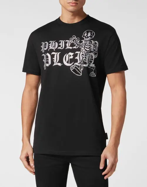 Philipp Plein T-shirt Round Neck Ss Skeleton