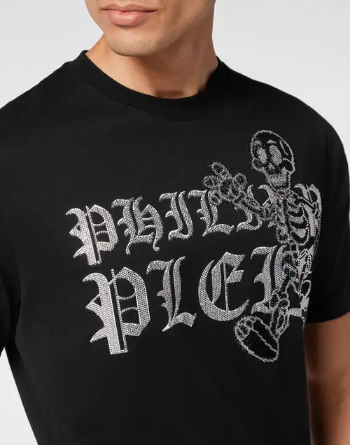 Philipp Plein T-shirt Round Neck Ss Skeleton
