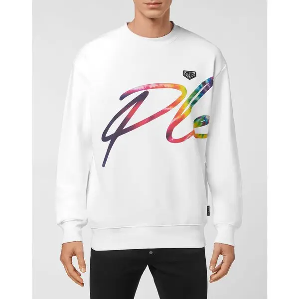 Philipp Plein Sweatshirt Ls Signature - White