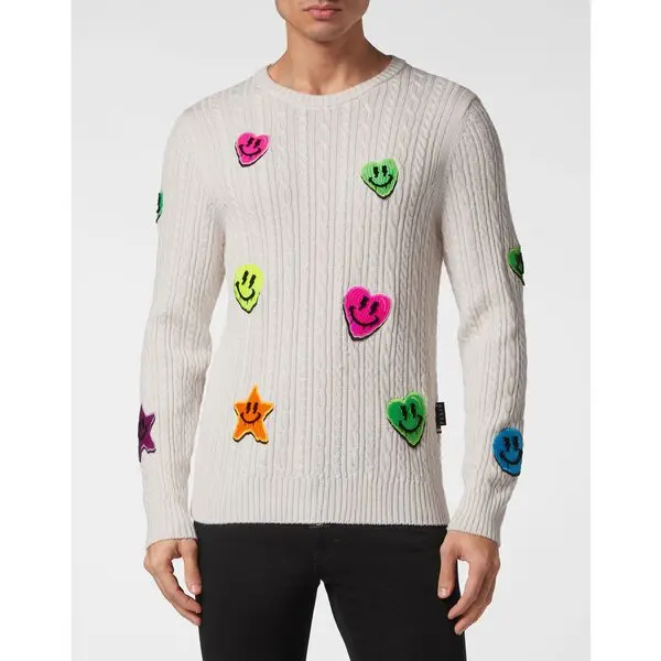 Philipp Plein Wool Pullover Round Neck
